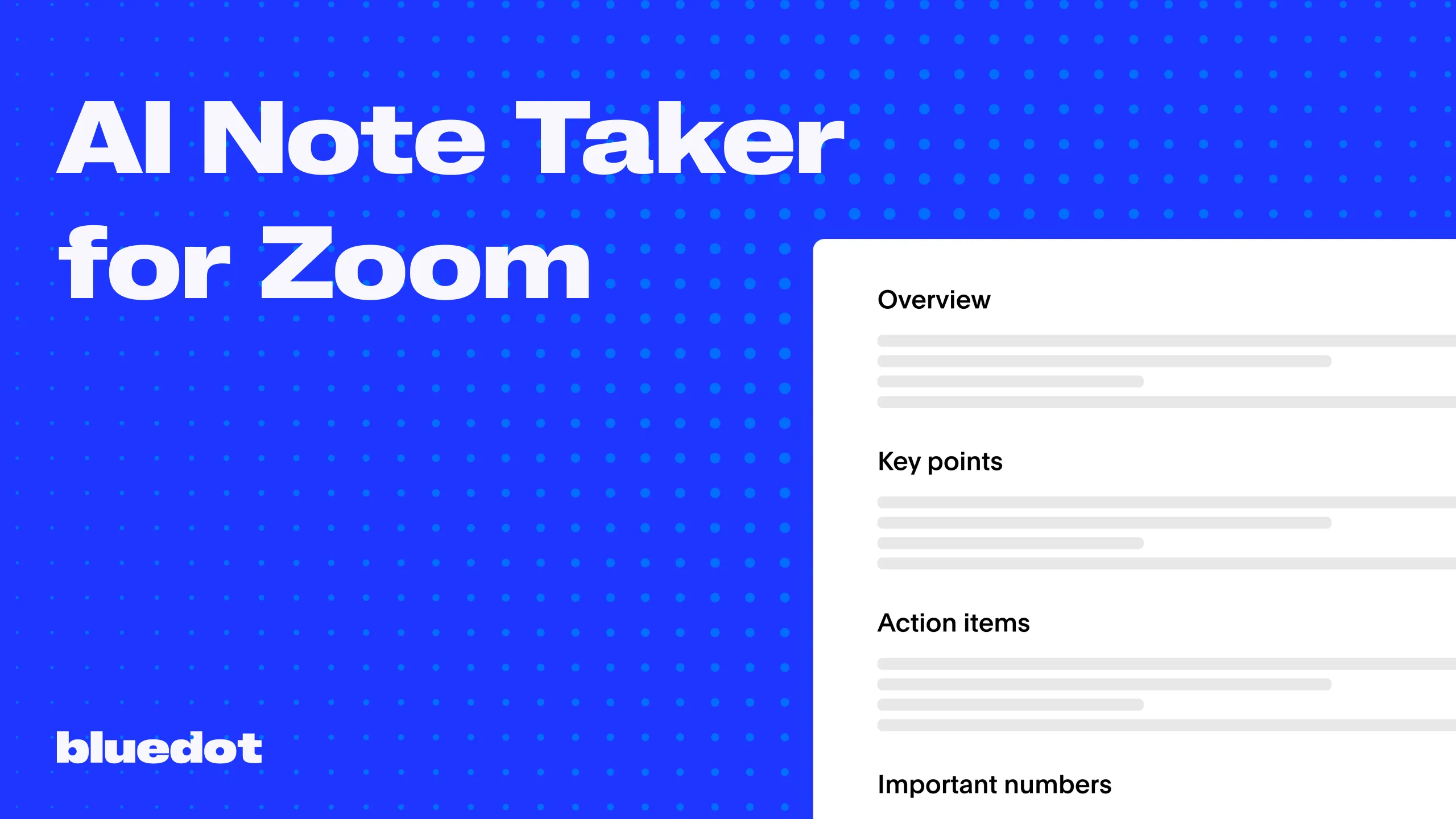 Zoom AI notetaker - Free & Private